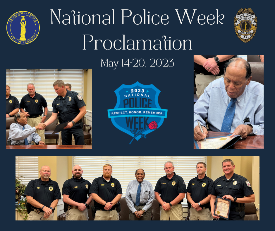 Mayor proclaims Police Week in Enterprise