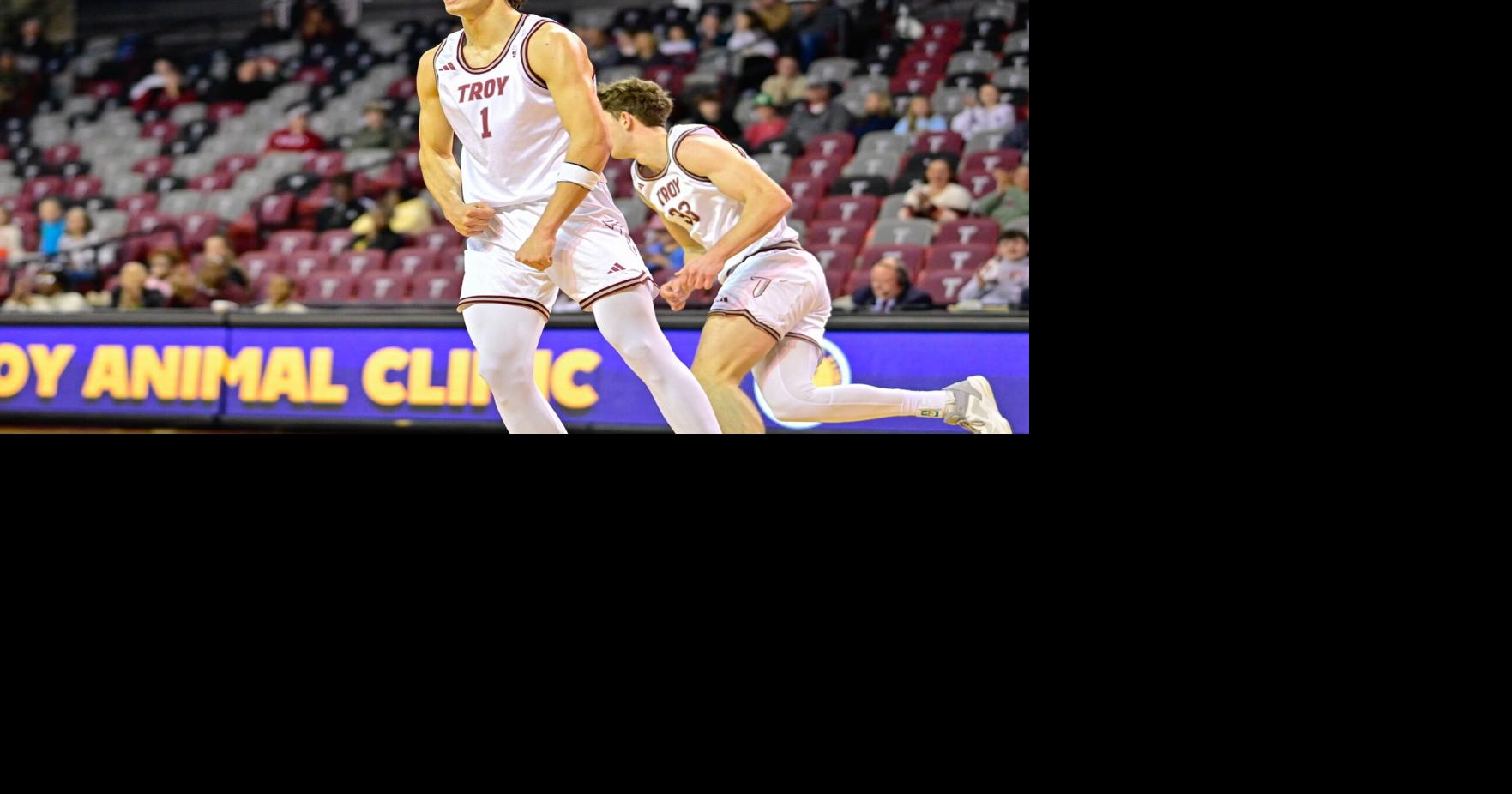 Offensive explosion powers Troy past Texas State, 100-80