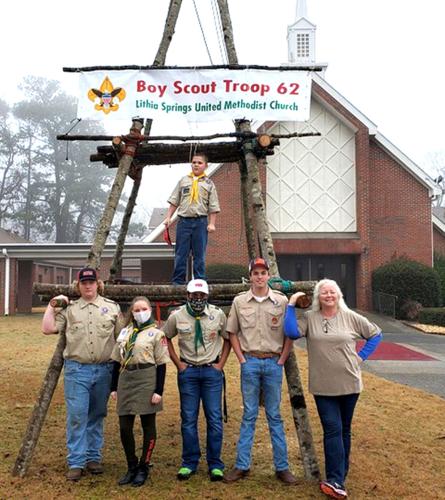 Troop 62 builds tower for Scout Sunday | Archives ...