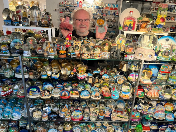 Man sets world record for largest snow globe collection | National ...