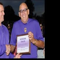 Casey Brewster and Darrell Newkirk at track naming | Sports | duboiscountyherald.com