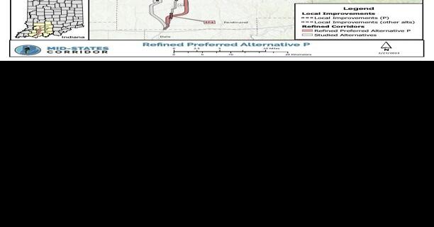 Preferred Mid-States Corridor route would bypass Jasper to the east on ...