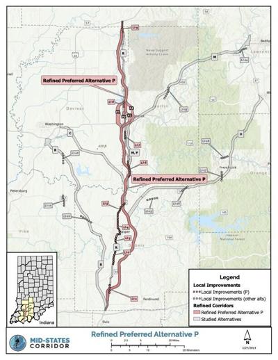 Preferred Mid-States Corridor route would bypass Jasper to the east on ...