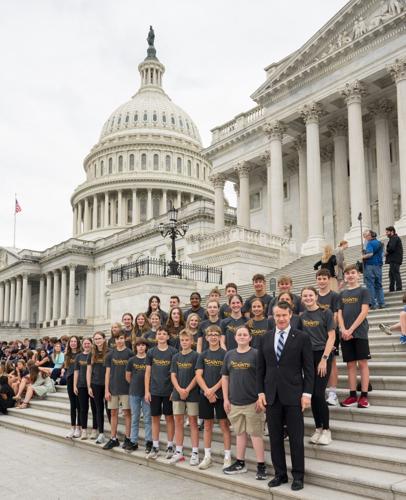 Holy Trinity students meet Senator Young on steps of U.S. Capitol ...