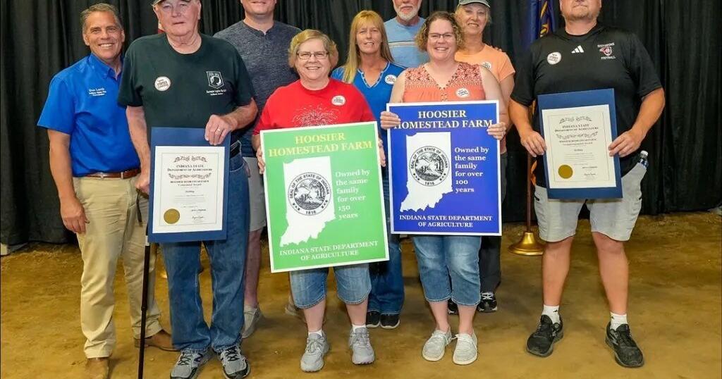 Three local farms receive Hoosier Homestead Award honors at state fair ...