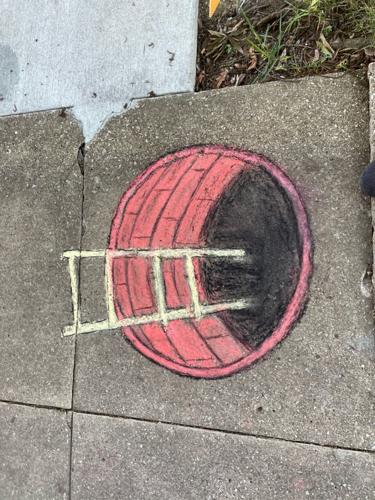 Mystery chalk art appearing around town | News | duboiscountyherald.com