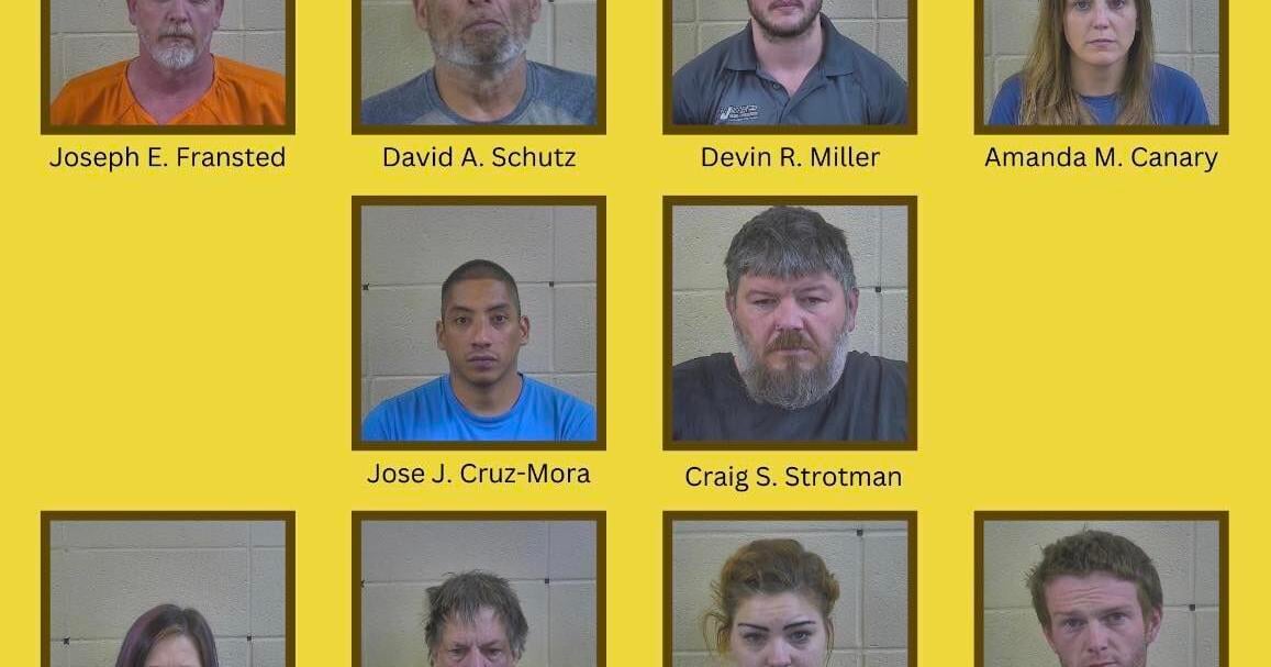 Sheriff's office reports 10 arrests in nine days on felony drug charges ...