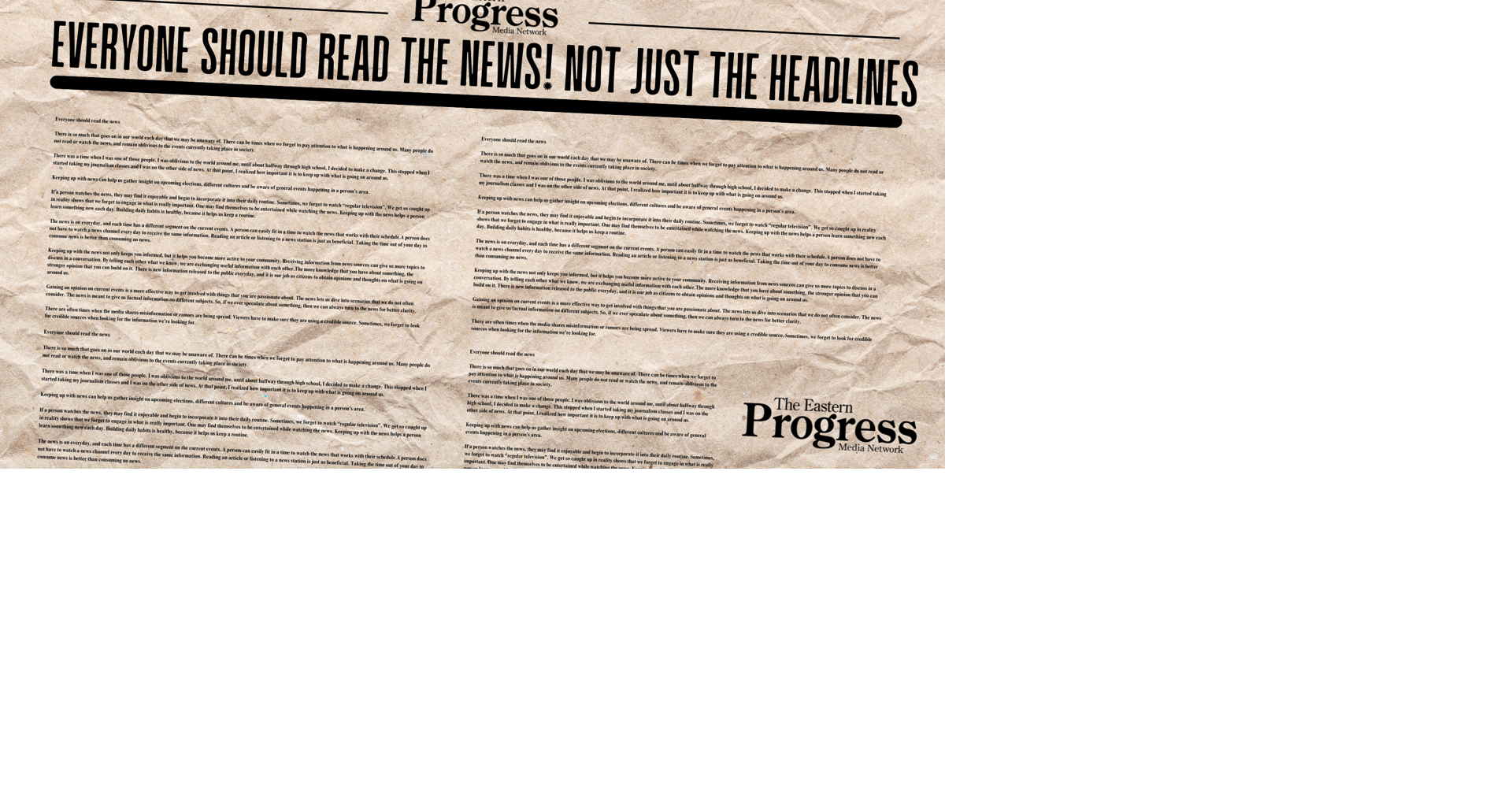 Everyone should read the news | Opinion | easternprogress.com