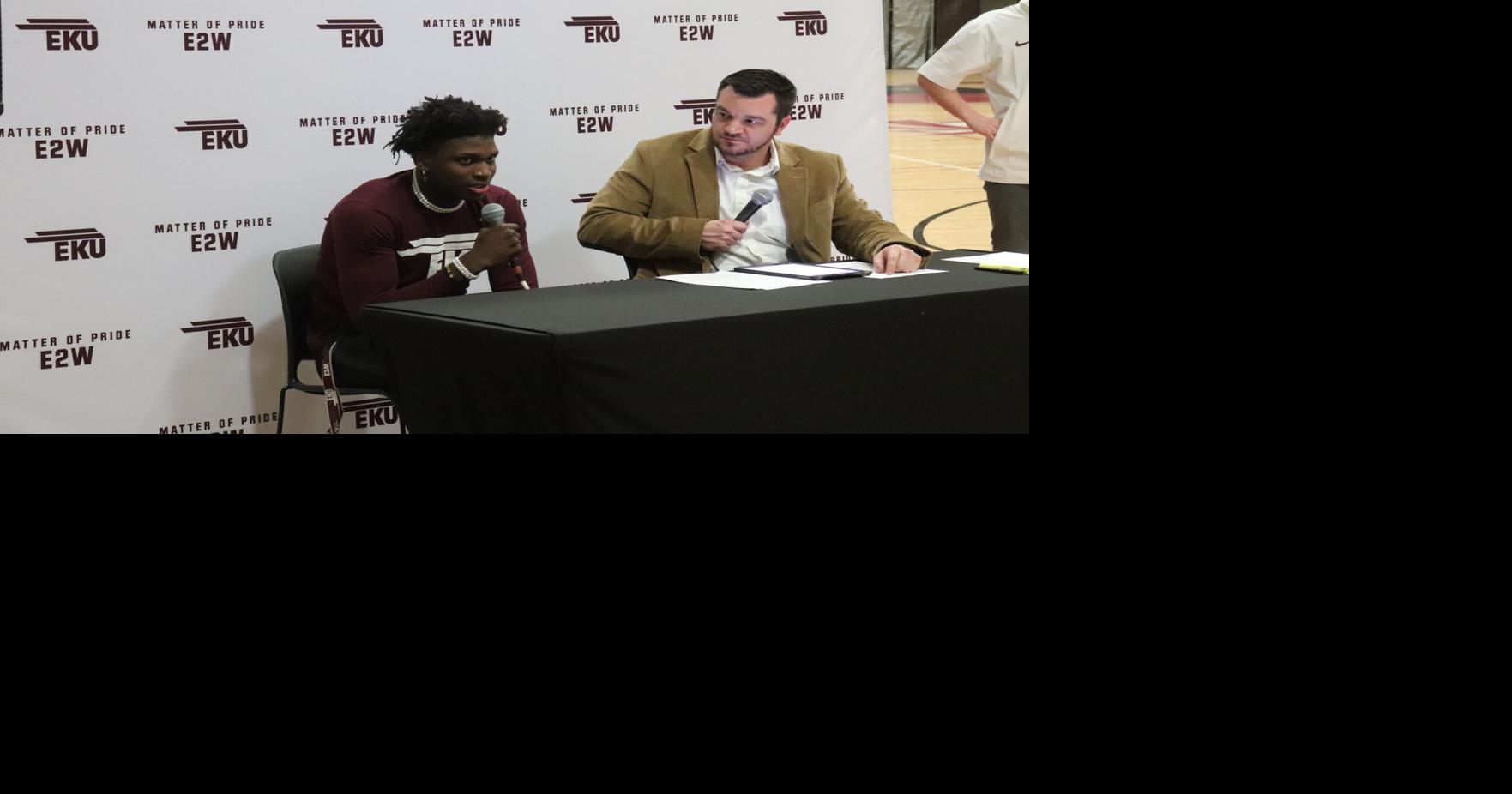 EKU football holds signing event in Baptist Health Arena for new transfers and the class of 2024 ...
