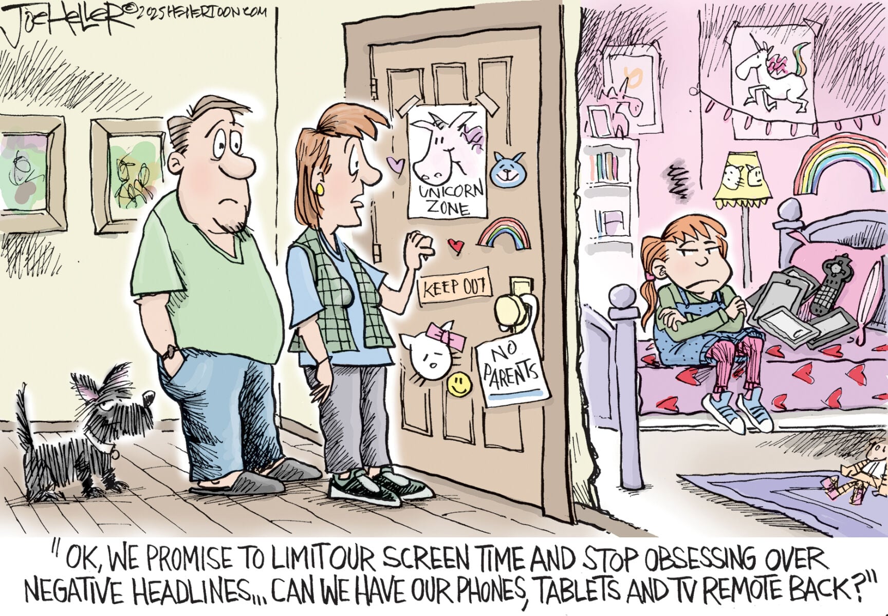 Joe Heller cartoon - Screen Time | Opinion | ehextra.com