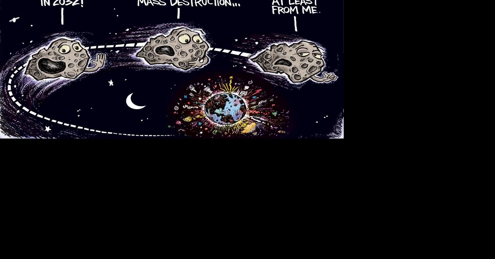 Joe Heller cartoon - asteroid | Editorial Cartoons | ehextra.com