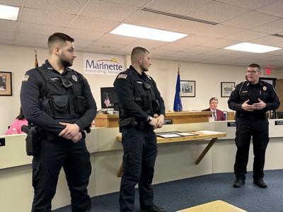 Two Marinette police officers save a suicide attempt, receive city ...