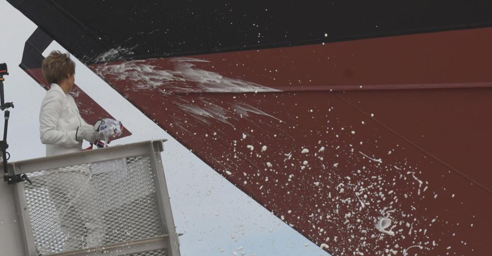 Future USS Cleveland christened, launched at Fincantieri Marinette ...