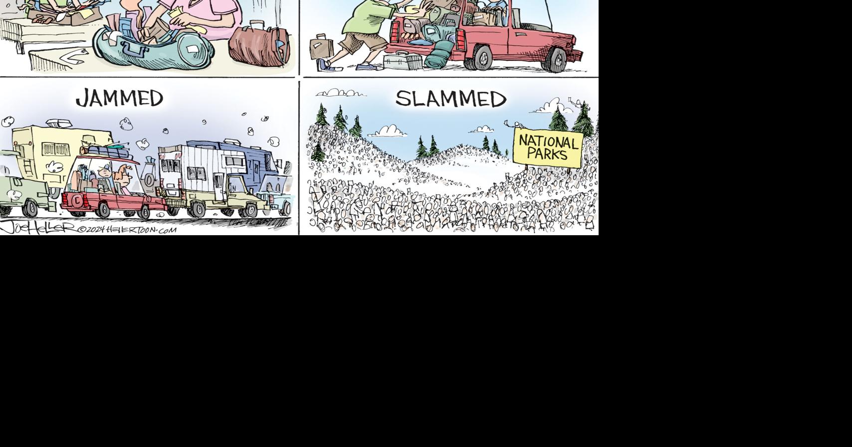Joe Heller - slammed vacation CARTOON | Opinion | ehextra.com