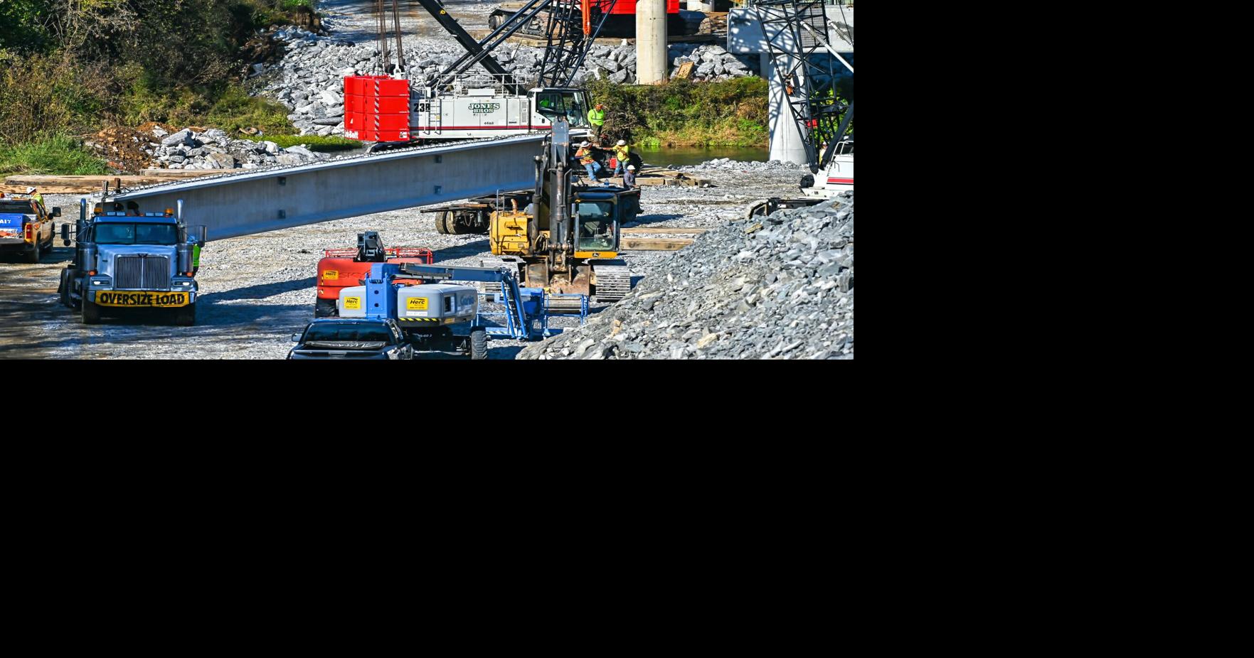 120.5-feet concrete beams set at the new Elk River Bridge | News ...