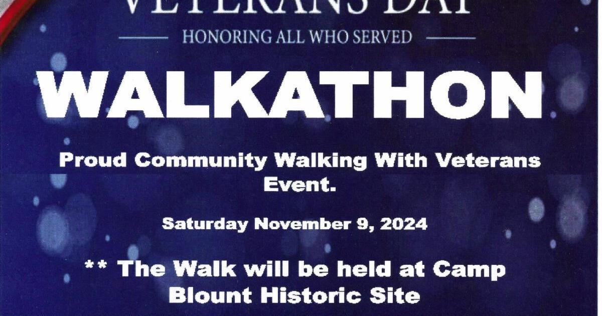Community is invited to participate in Saturday’s Veterans Walkathon ...