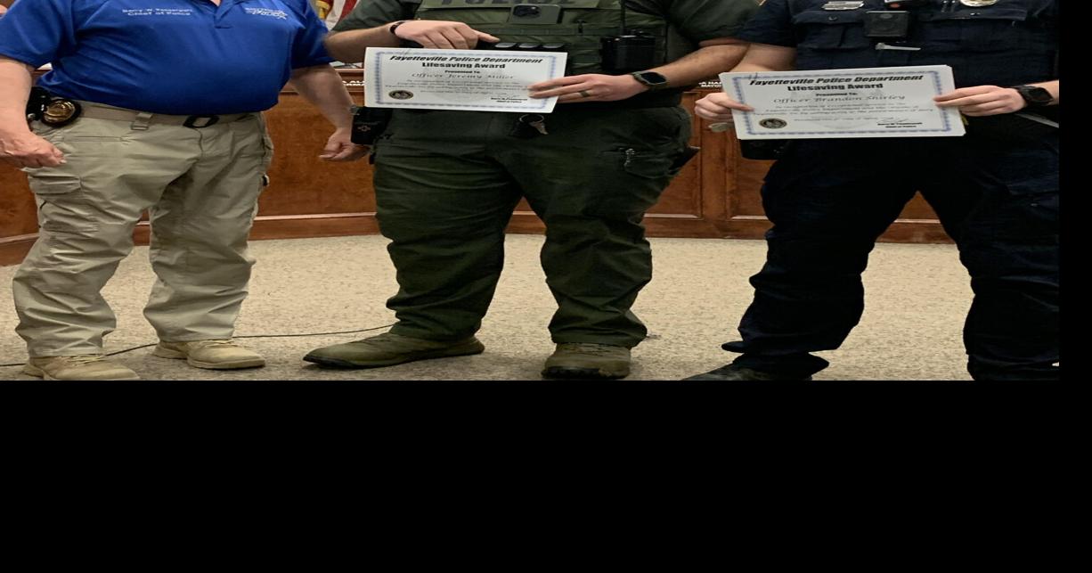 4 Fayetteville police officers presented Lifesaving Awards; 1 takes ...