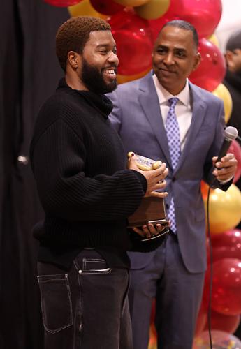 Photos: Pop star Khalid brings Christmas cheer to Hueco Elementary ...