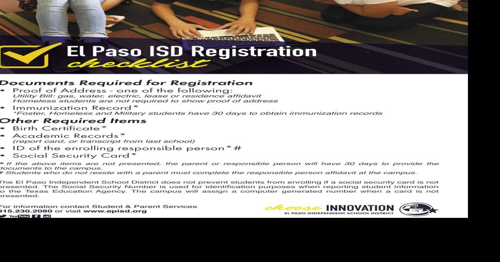 EPISD online registration is open | Special Sections | elpasoinc.com