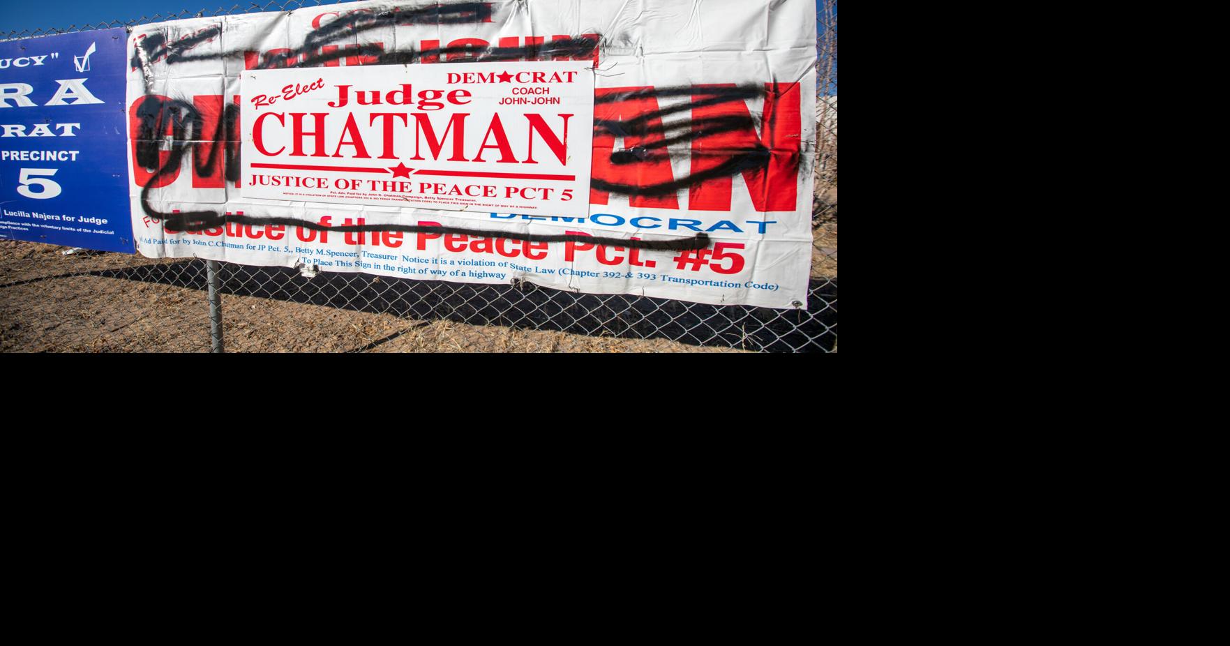 Campaign signs for justice of the peace defaced with profanity | Local ...
