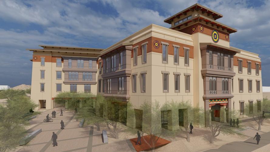 UTEP celebrates topping-out for $110 million Texas Western Hall project ...