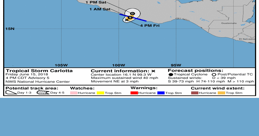 Se forma tormenta tropical Carlota | Actualidad | elvocero.com