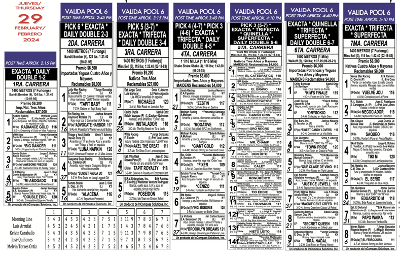 Tapit Royalty y Brooklyn Dreams son las fijas de hoy | Otros | elvocero.com