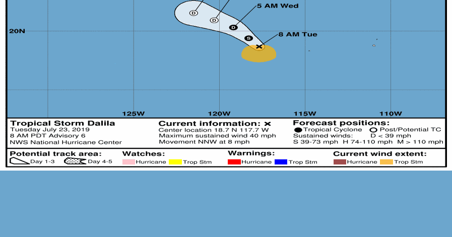 Se forma la tormenta tropical Dalila en el océano Pacífico | El Tiempo ...