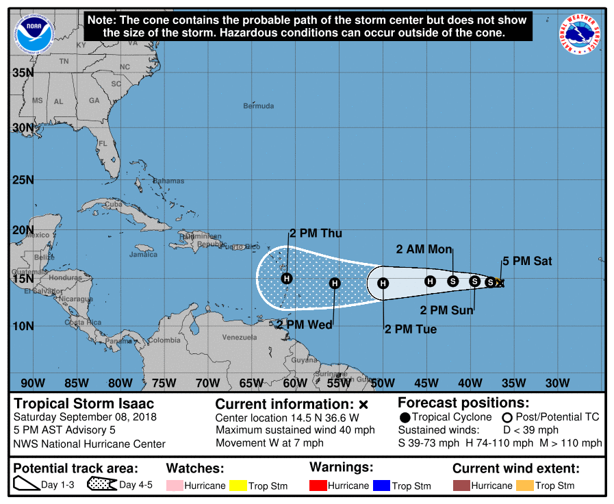 Se forma la tormenta tropical Isaac en el Atlántico | ACTUALIDAD ...