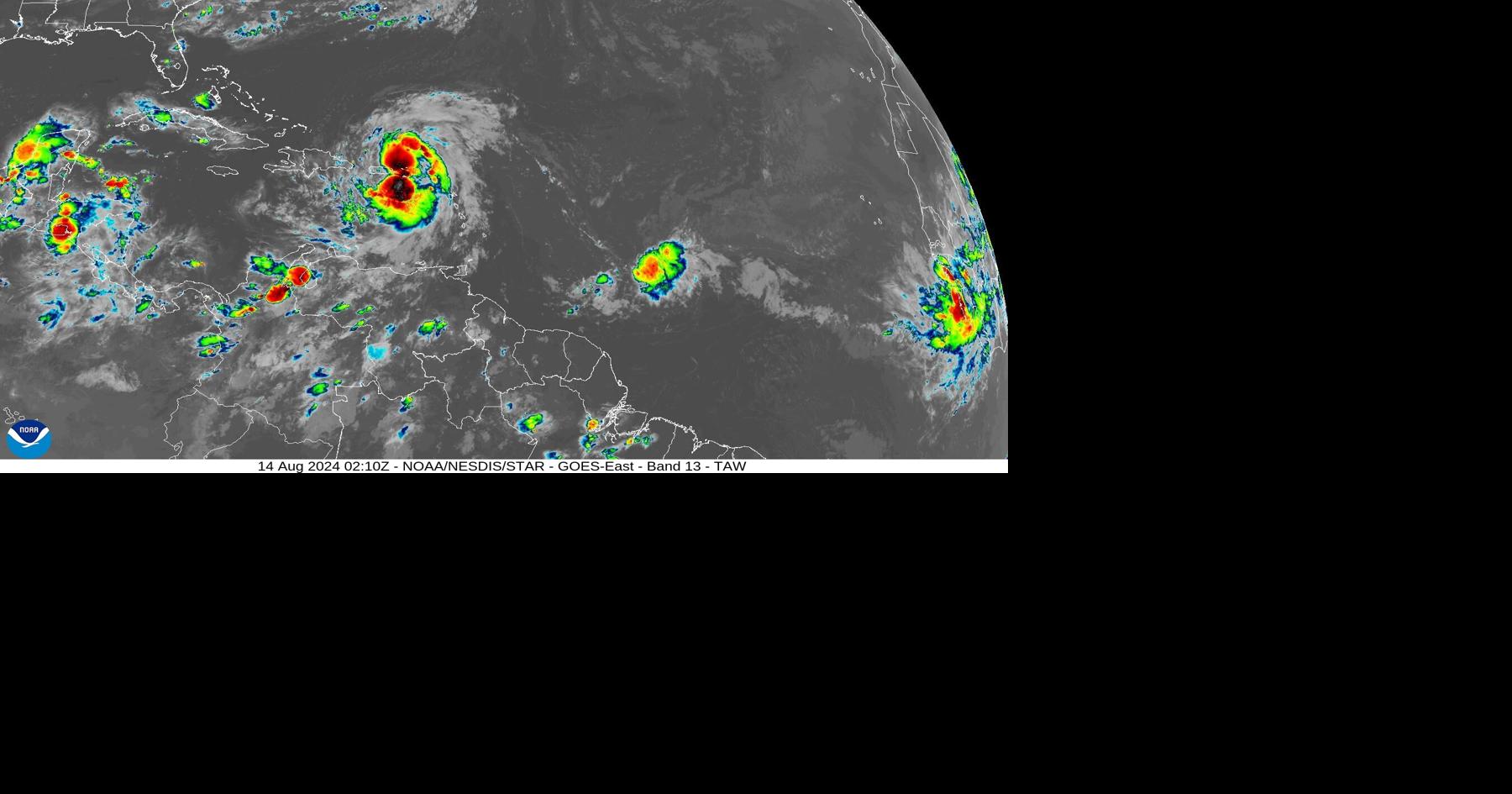 Tormenta tropical Ernesto mantiene vientos de 65 mph | El Tiempo ...