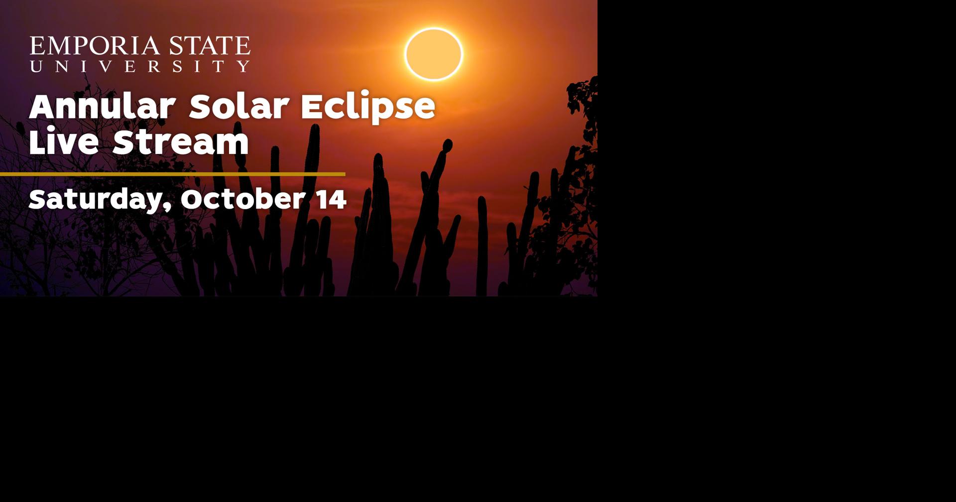 ESU offers livestream access to annular solar eclipse | Free | emporiagazette.com