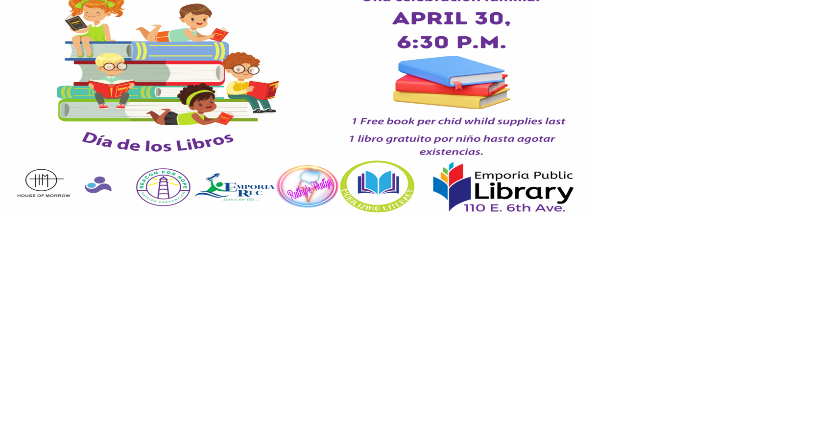 Celebrate Dia de los Niños/Dia de los Libros with the Emporia Public ...