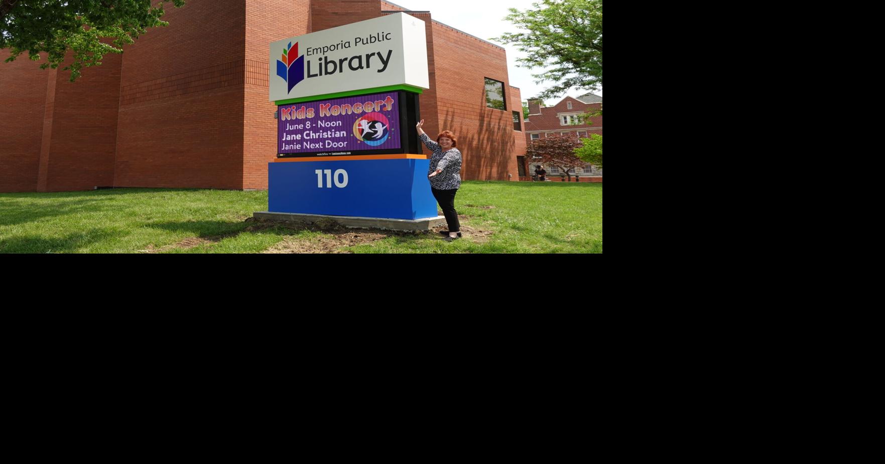 New sign installed at Emporia Public Library | Free | emporiagazette.com