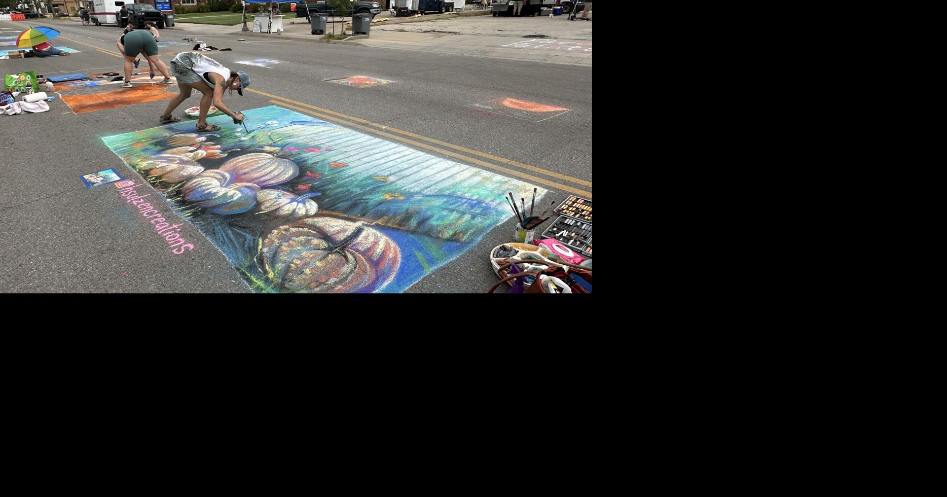 Chalk Fest revival brings color to downtown Emporia | Free ...
