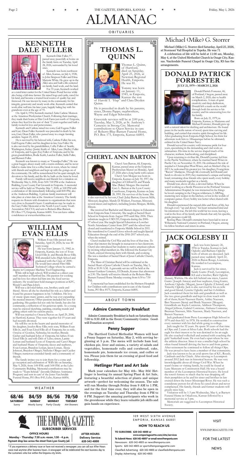 Page A01 | Emporia Gazette | emporiagazette.com