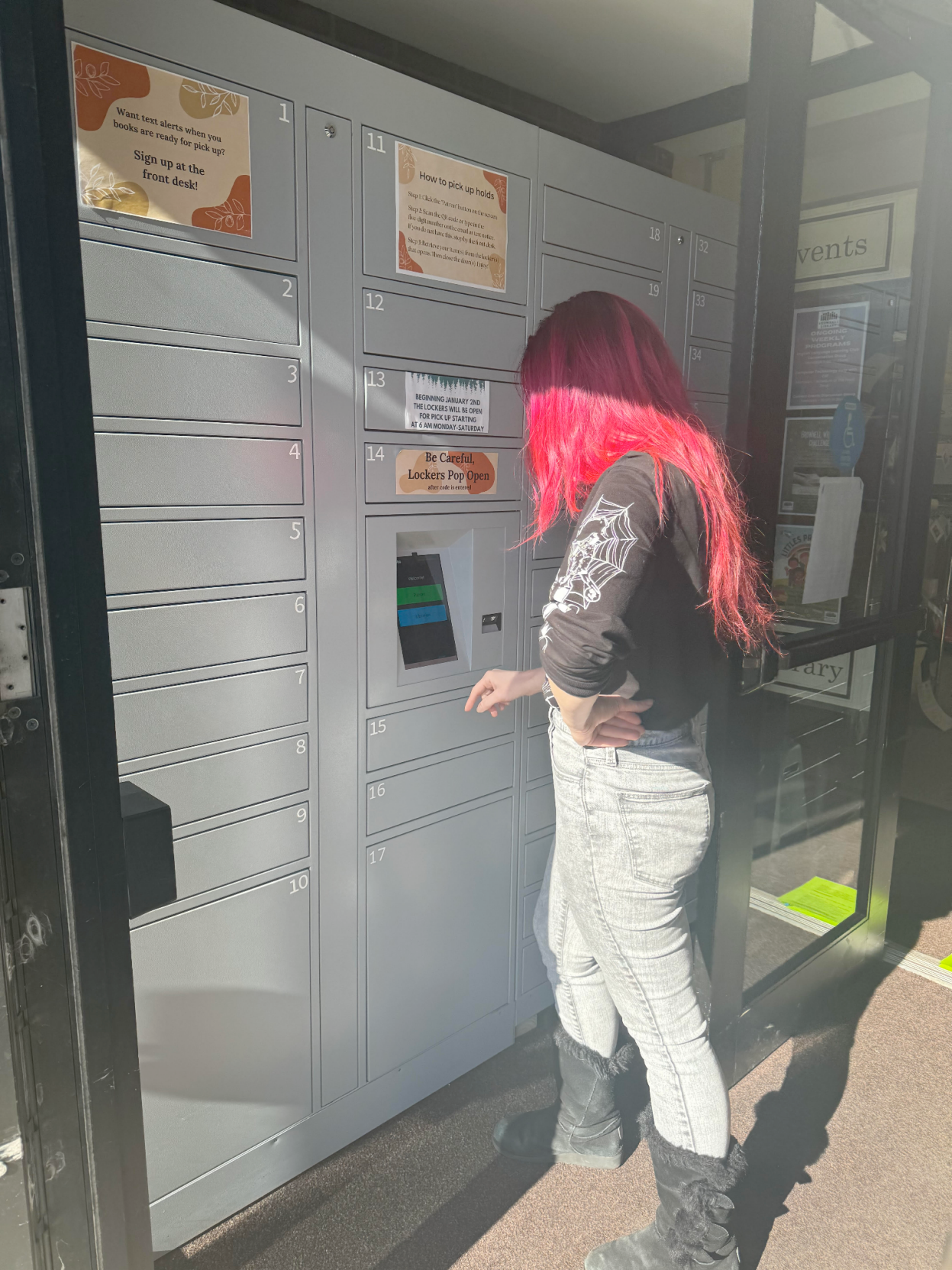 Brownell Library holds pickup lockers now open at 6 a.m., Monday ...