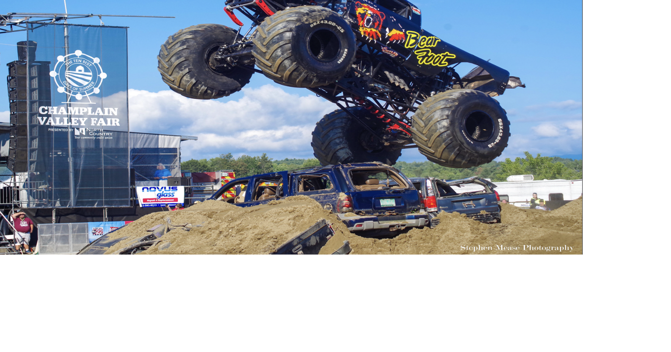 Monster trucks will roar in the Champlain Valley Fair grandstand Sunday ...