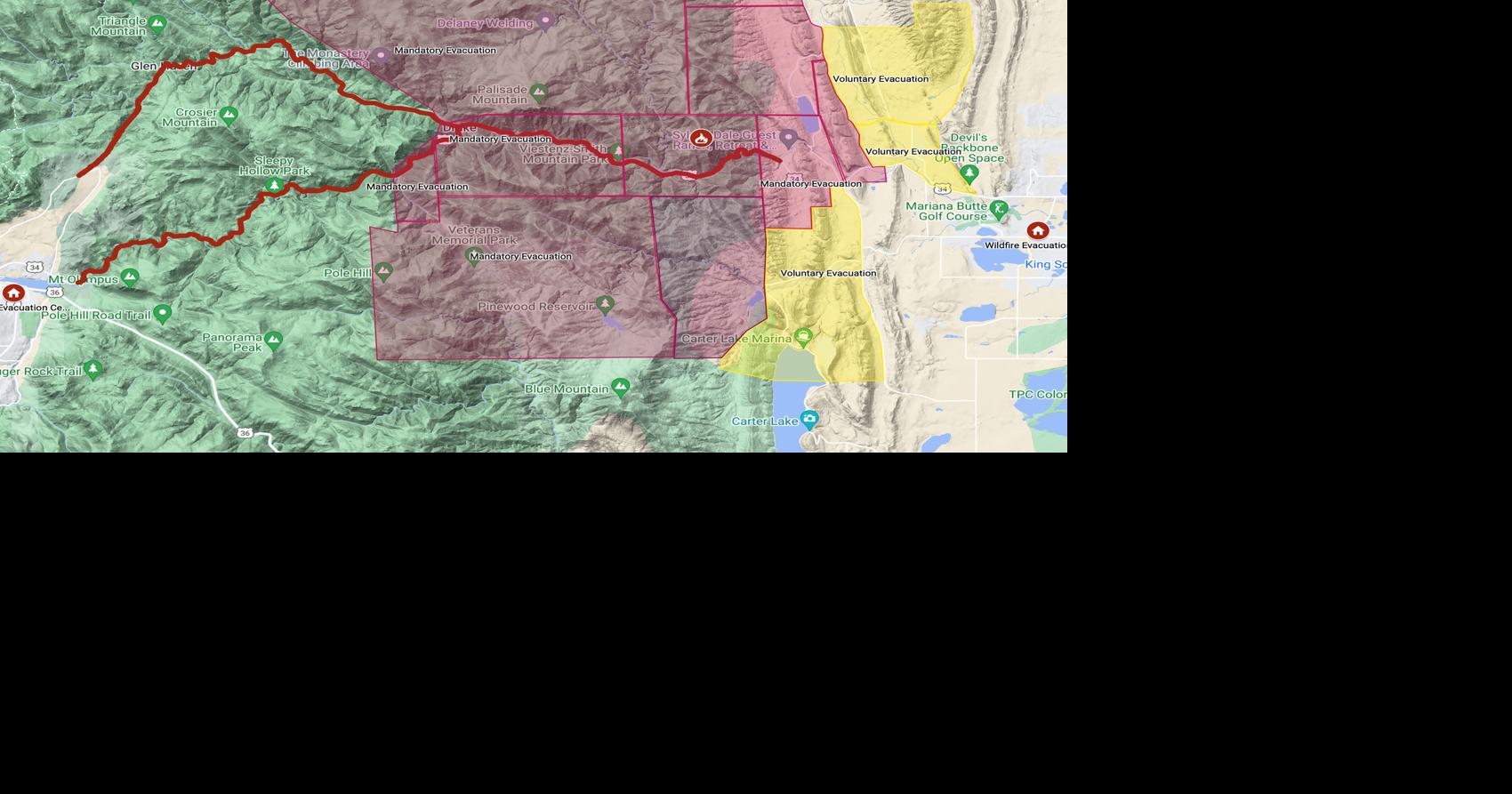 Alexander Mountain Fire Prompts Evacuations Along Hwy 34 Between Drake ...