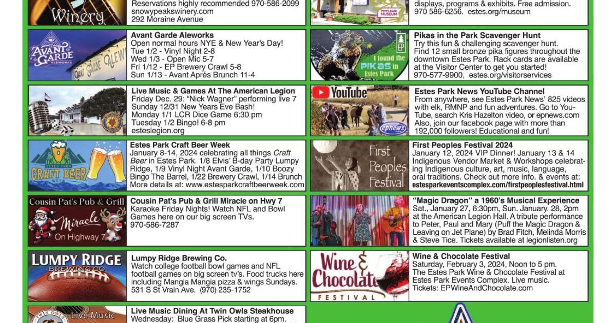 Things To Do, December 29, 2023 | Events | estesparknews.com