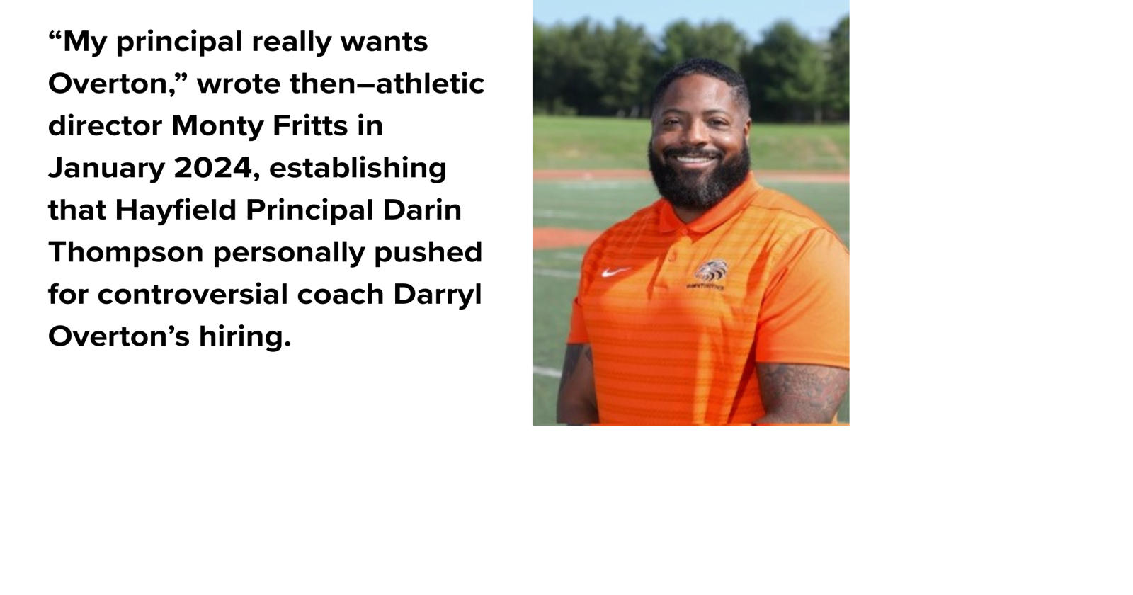 Hayfield principal “fails up” to central office as investigation looms in recruiting scandal ...