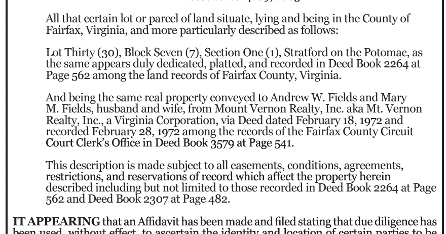 Notice of Publication - Delinquent taxes | Public Notices ...