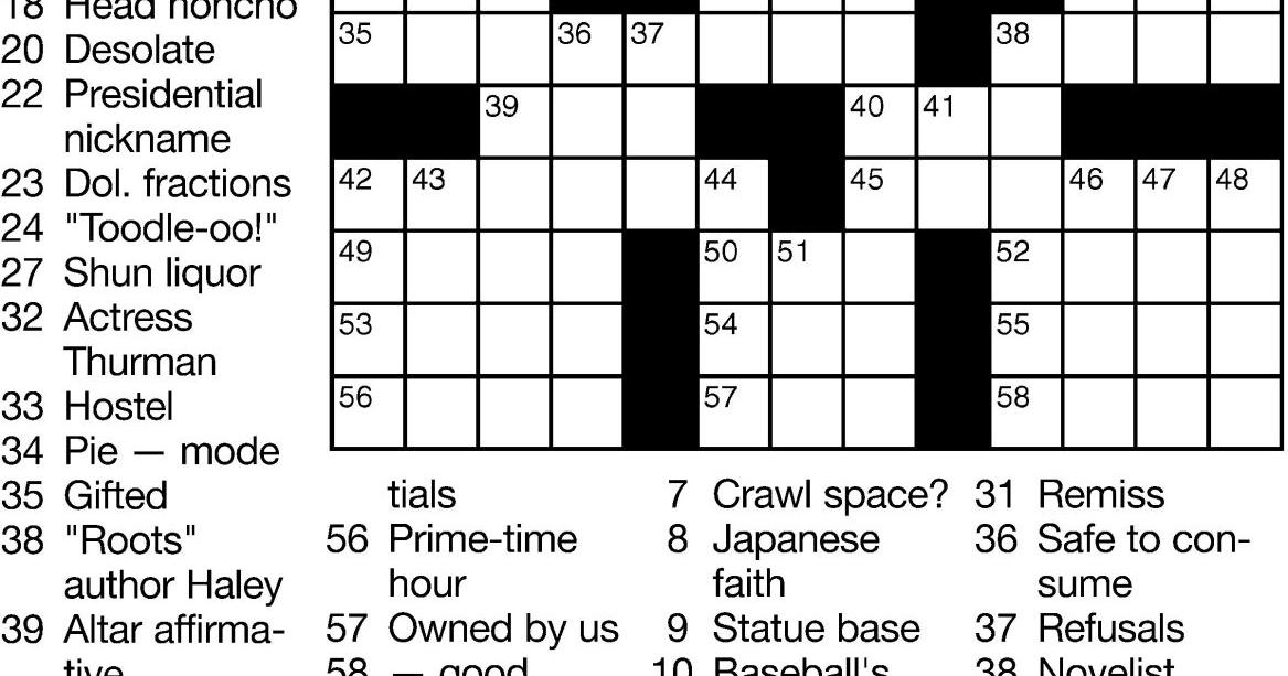 Crossword Puzzle - week of August 26, 2022 | Crossword | fairfaxtimes.com