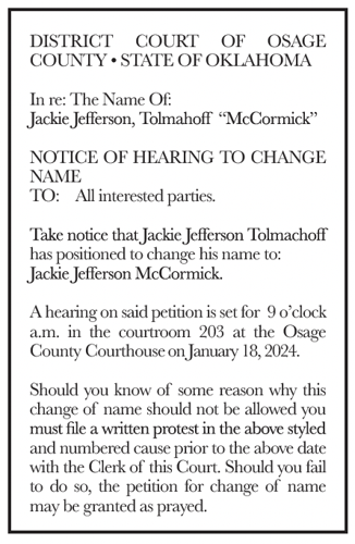 Name Change Notice | Public Notices | fairfaxtimes.com
