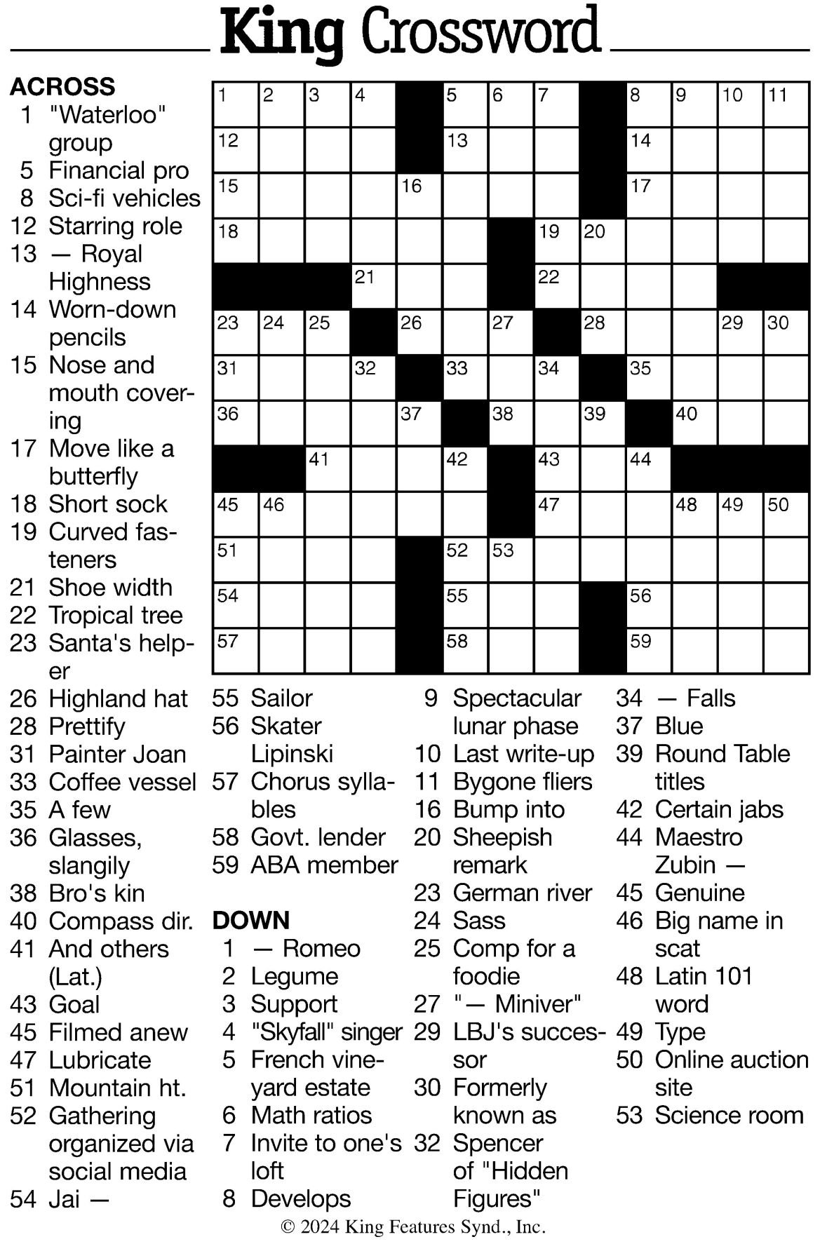Crossword Puzzle - Week of December 13, 2024 | Crossword | fairfaxtimes.com