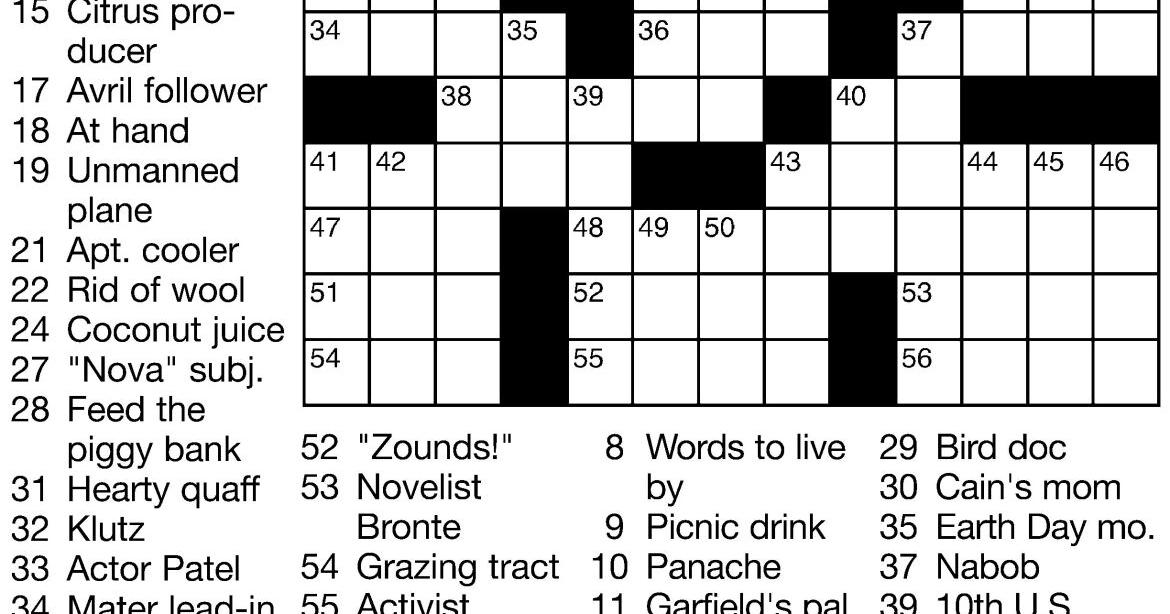 Crossword Puzzle - Week of May 8, 2026 | Crossword | fairfaxtimes.com