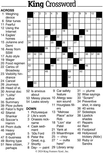 Crossword Puzzle - Week of March 29, 2024 | Crossword | fairfaxtimes.com