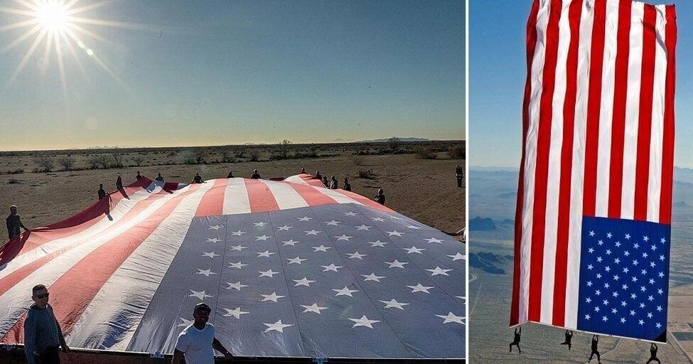 Flag day: Sheehy free-falls into world-record skydive over Arizona ...