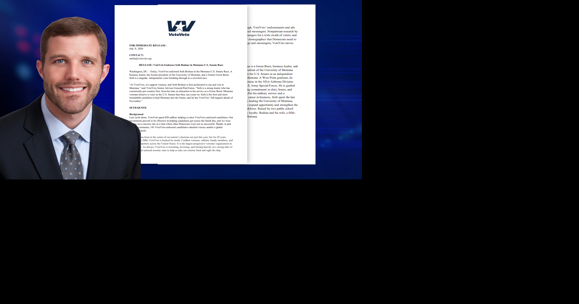 Democrat veterans' organization endorses Montana independent Seth ...