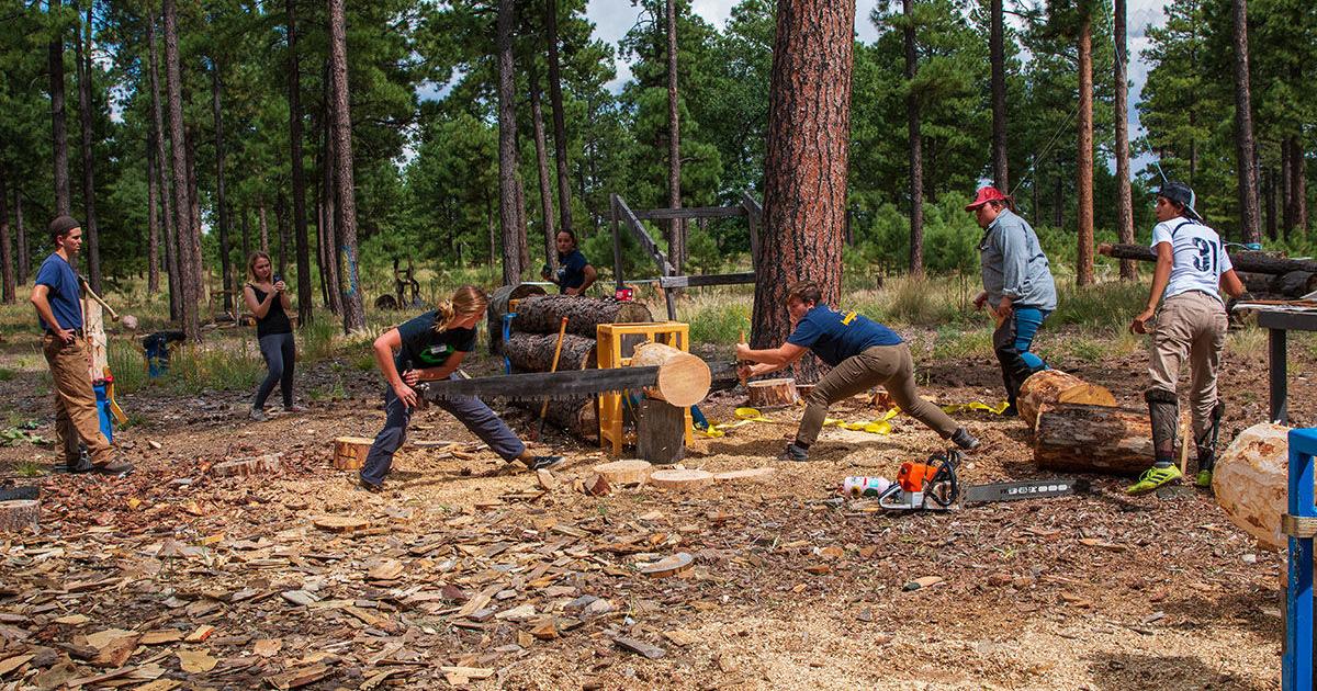 Axing the lumberjack stereotype, coed logging sports at NAU model ...