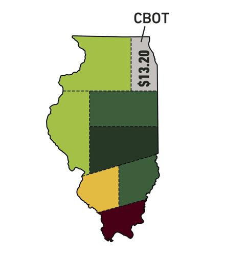 Soybean basis map | | farmweeknow.com
